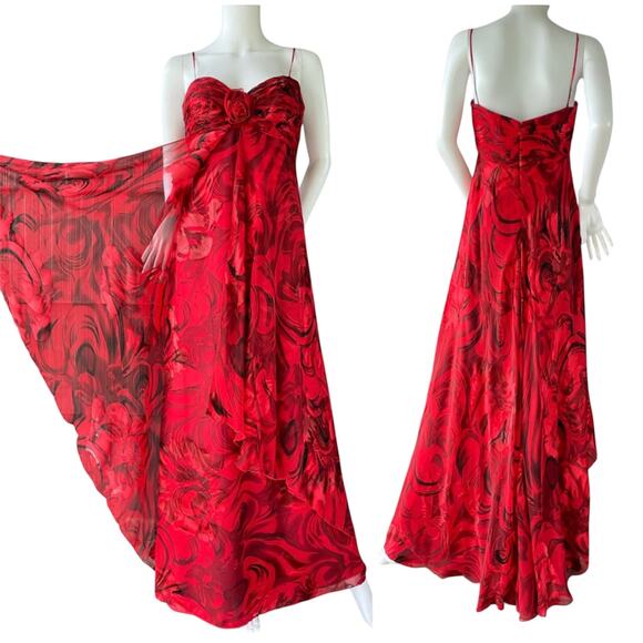 JS Collections | Dresses | Vintage Y2k Js Collection Rosette Maxi Dress ...